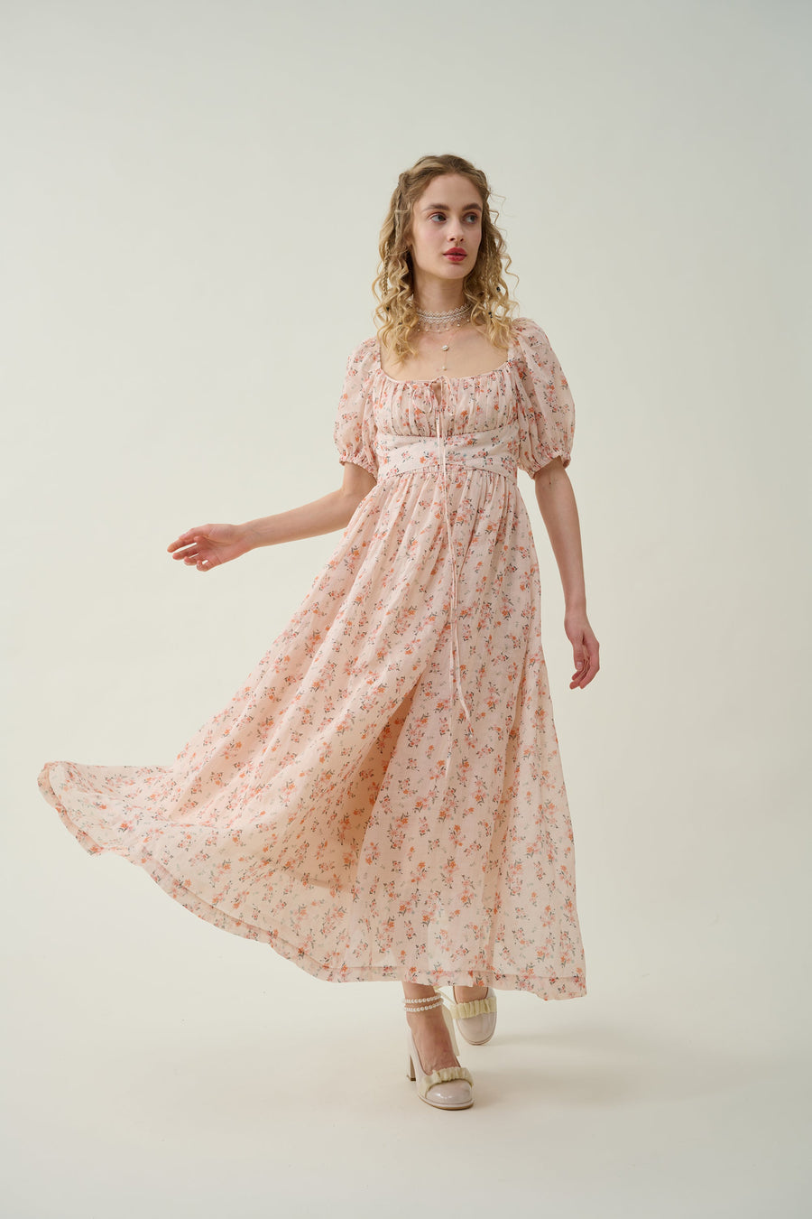 Alice 19 | Floral linen dress – Linennaive