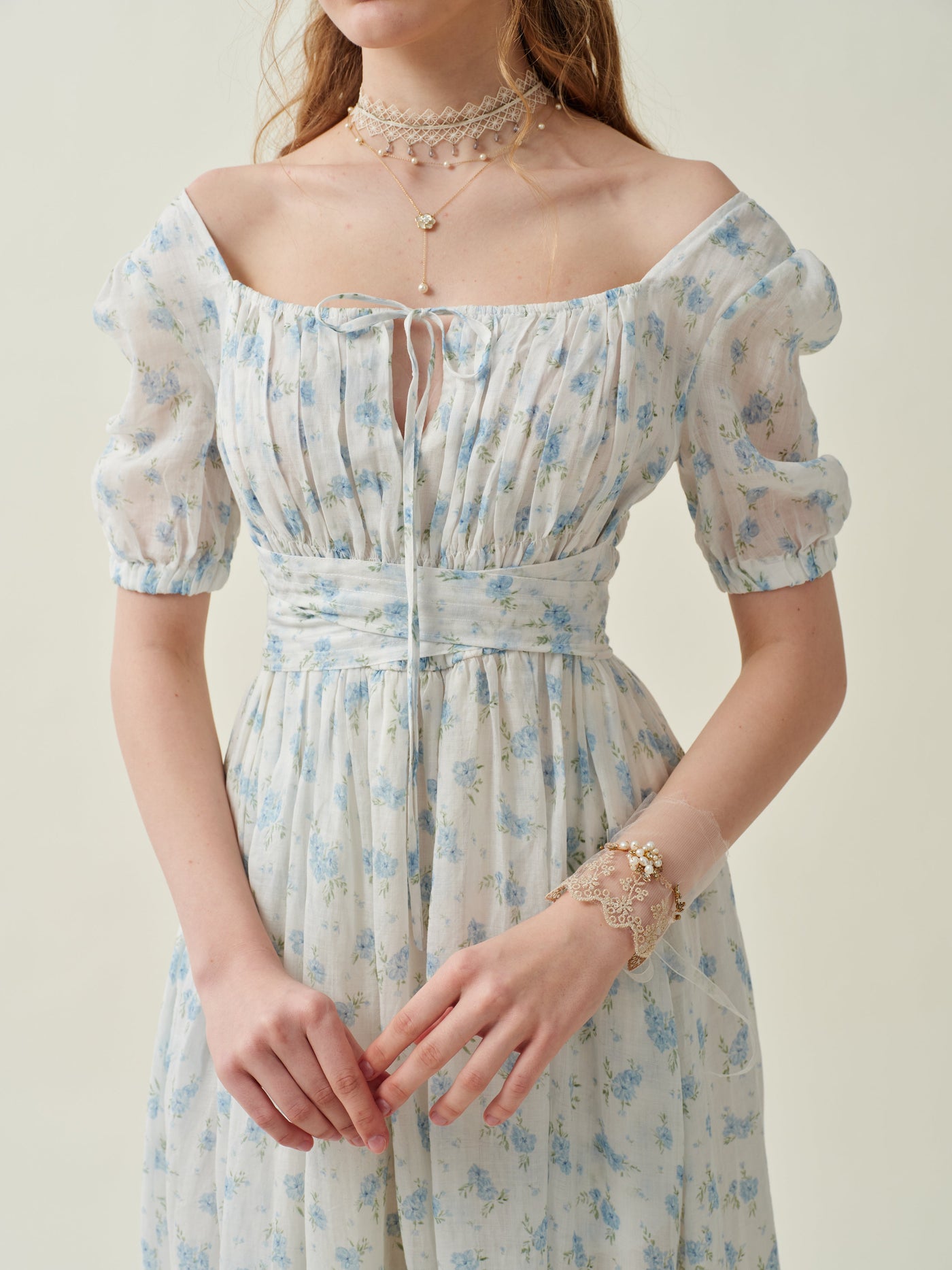 Alice 19 | Floral linen dress – Linennaive