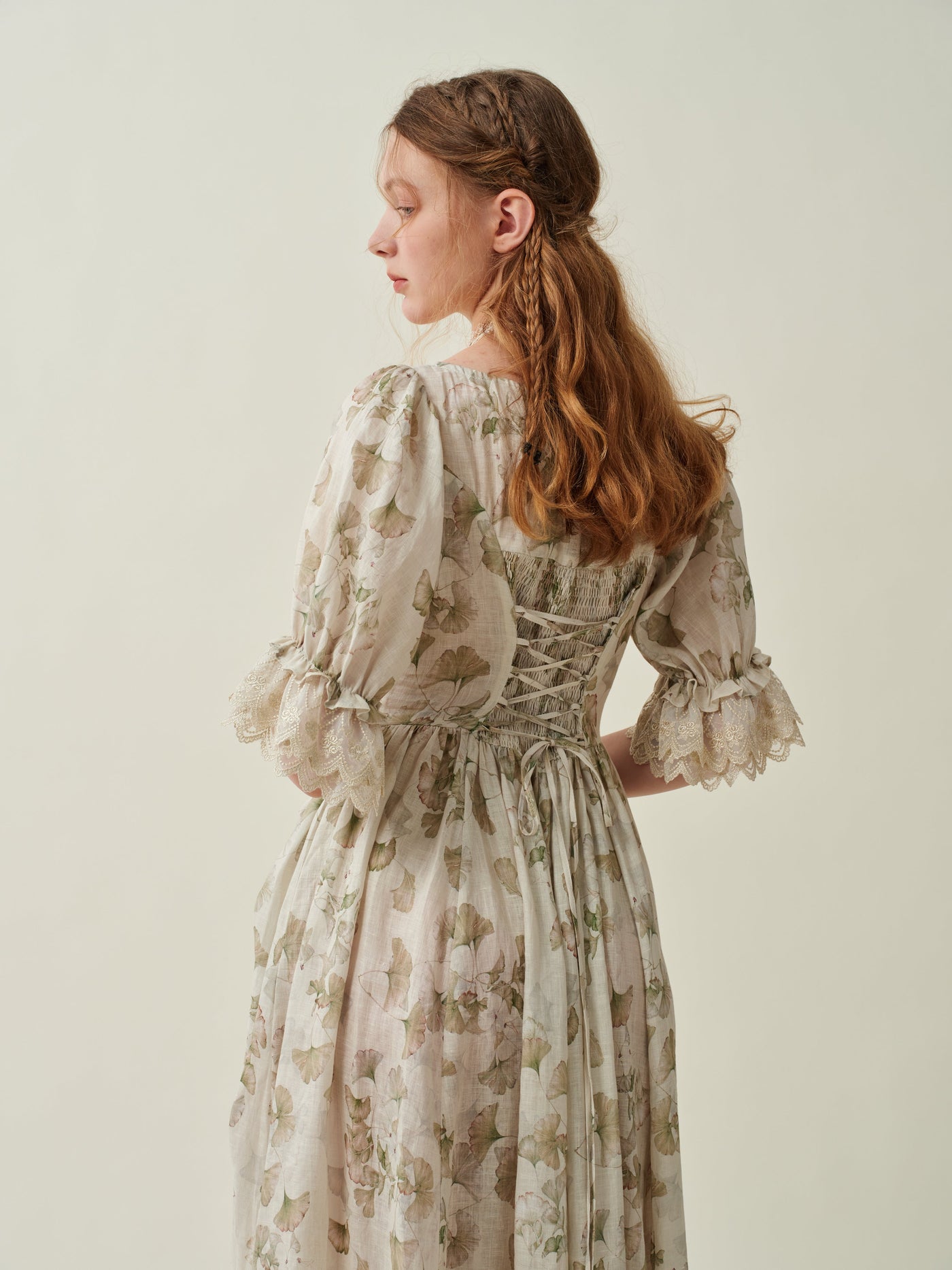 Elowen 27 | Lace Linen dress gown ( 2 way to wear ) – Linennaive