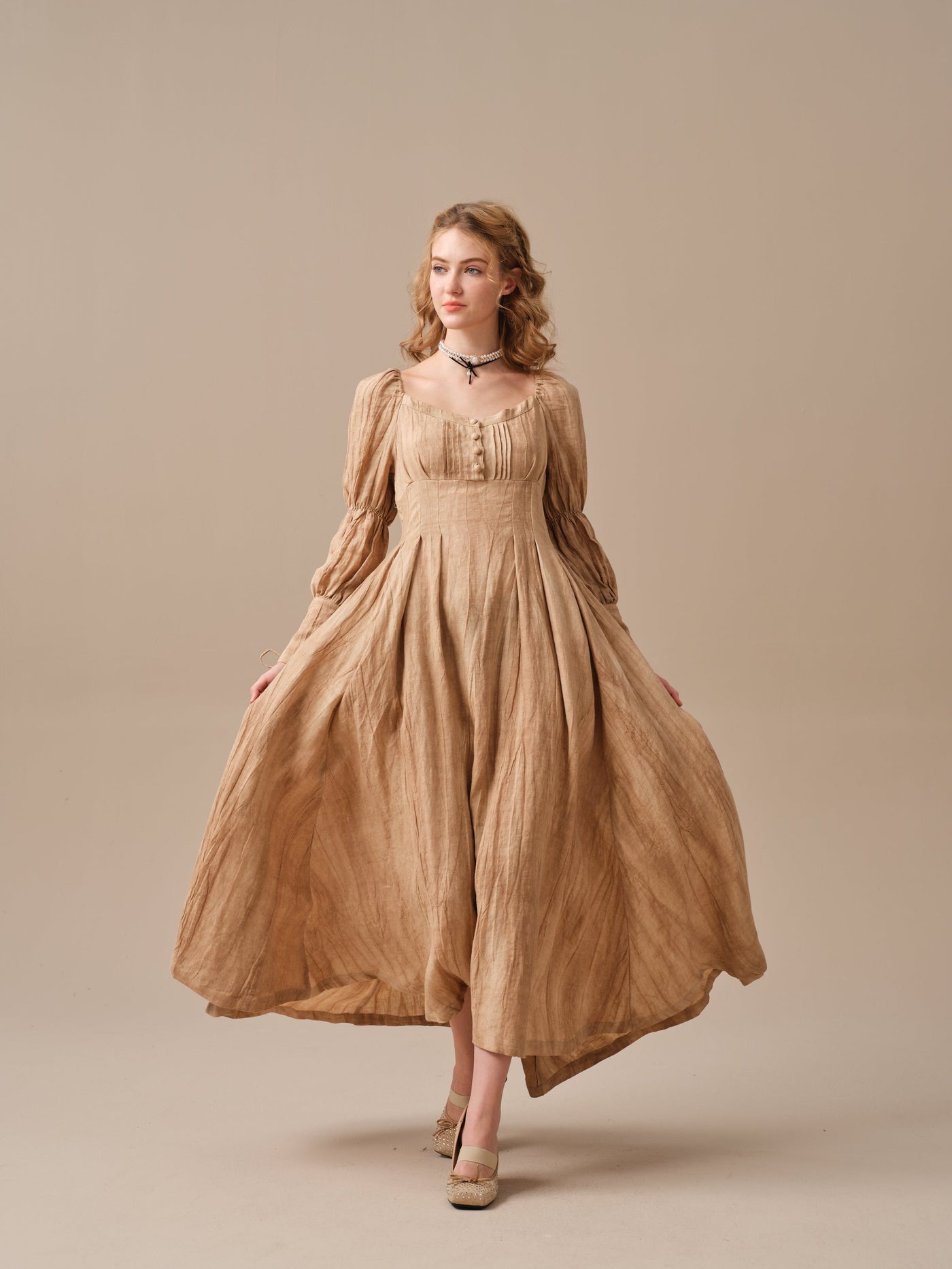 PHOENIX 24 | REGENCY LACE-UP LINEN DRESS – Linennaive