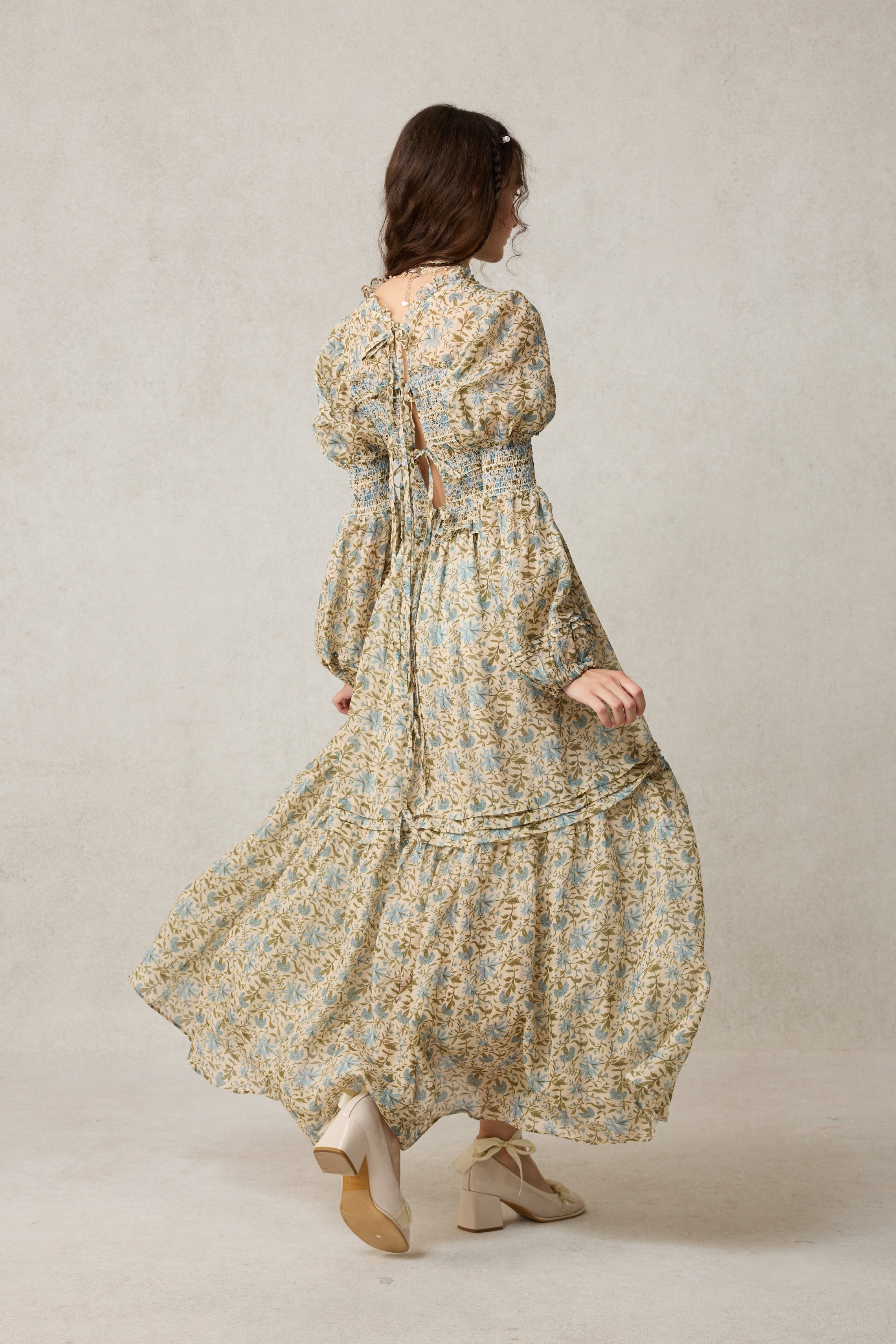 Jane 33 |Edward Smocking Linen Dress Chemise – Linennaive