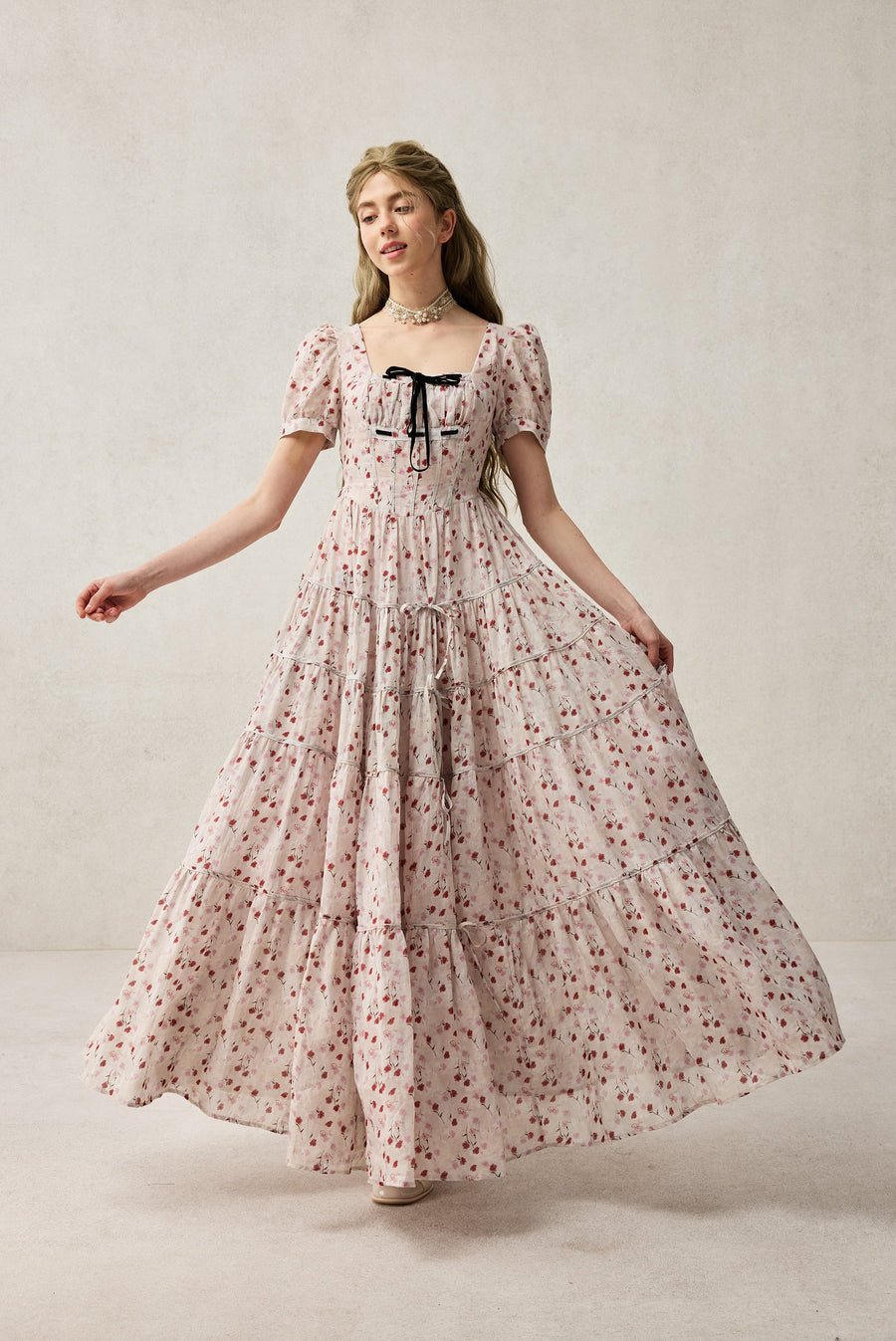 Queena 22 | Empired Maxi linen dress – Linennaive