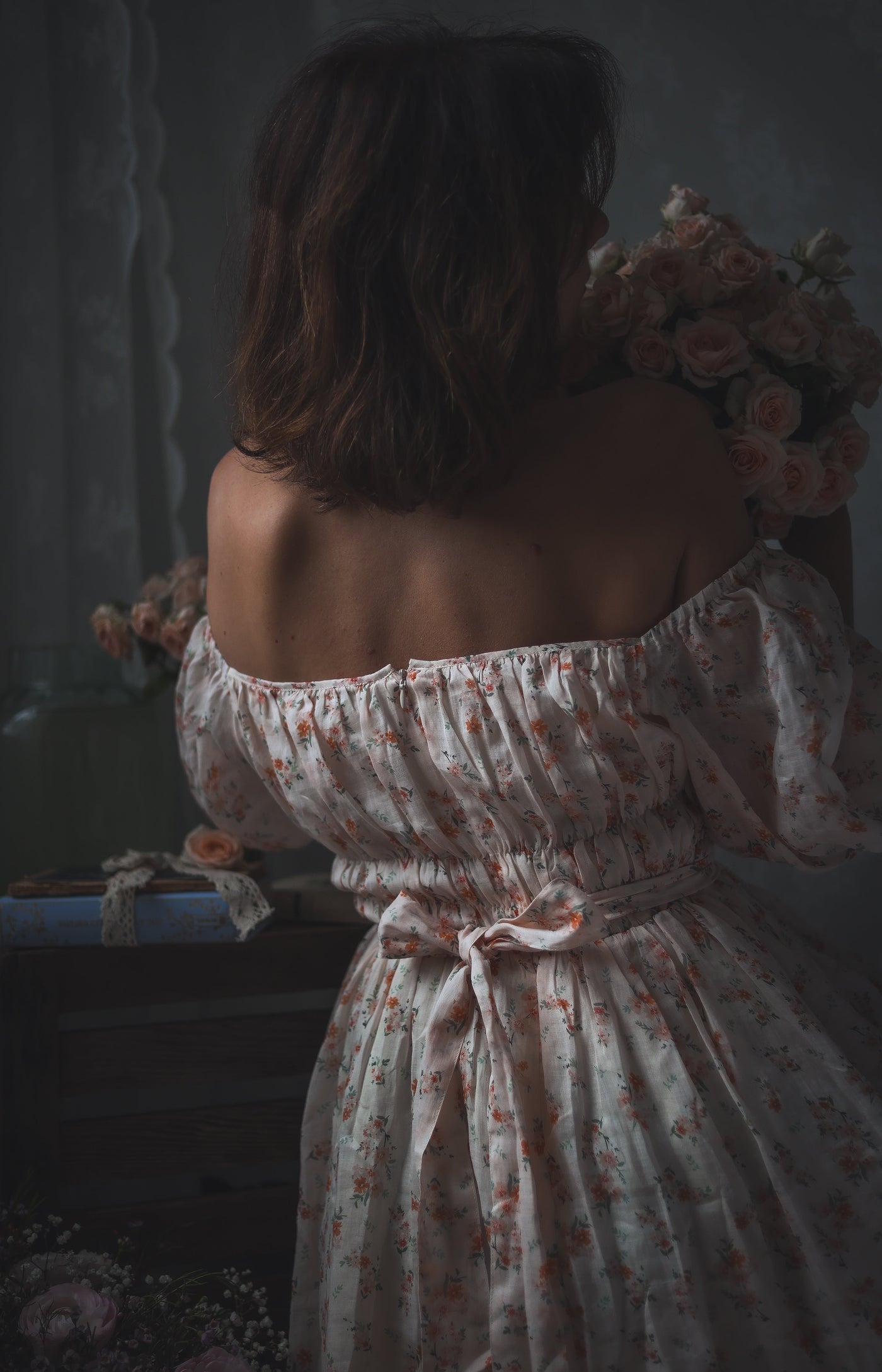 Alice 19 | Floral linen dress – Linennaive