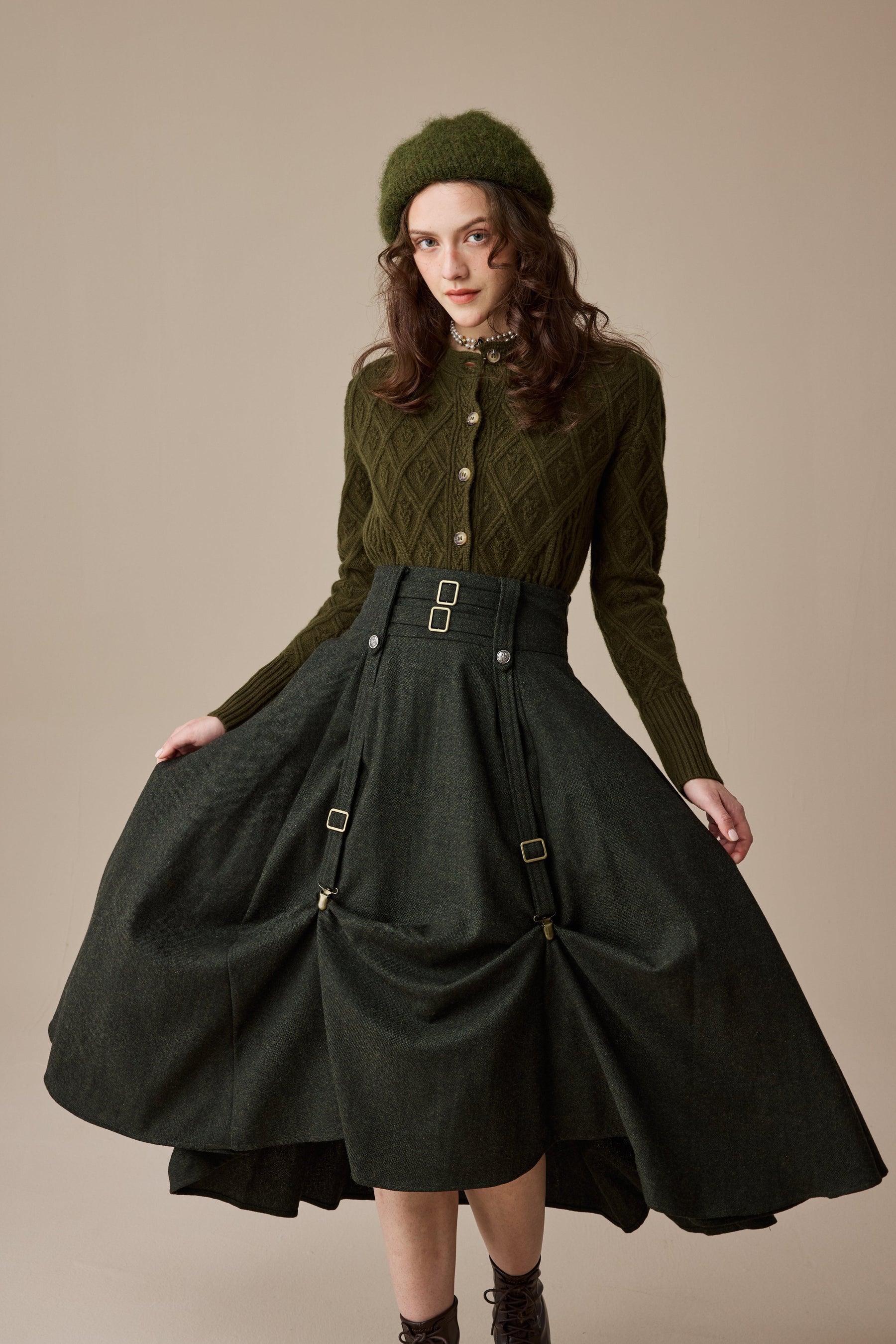 Cynthia 16 | Adjustable wool skirt – Linennaive