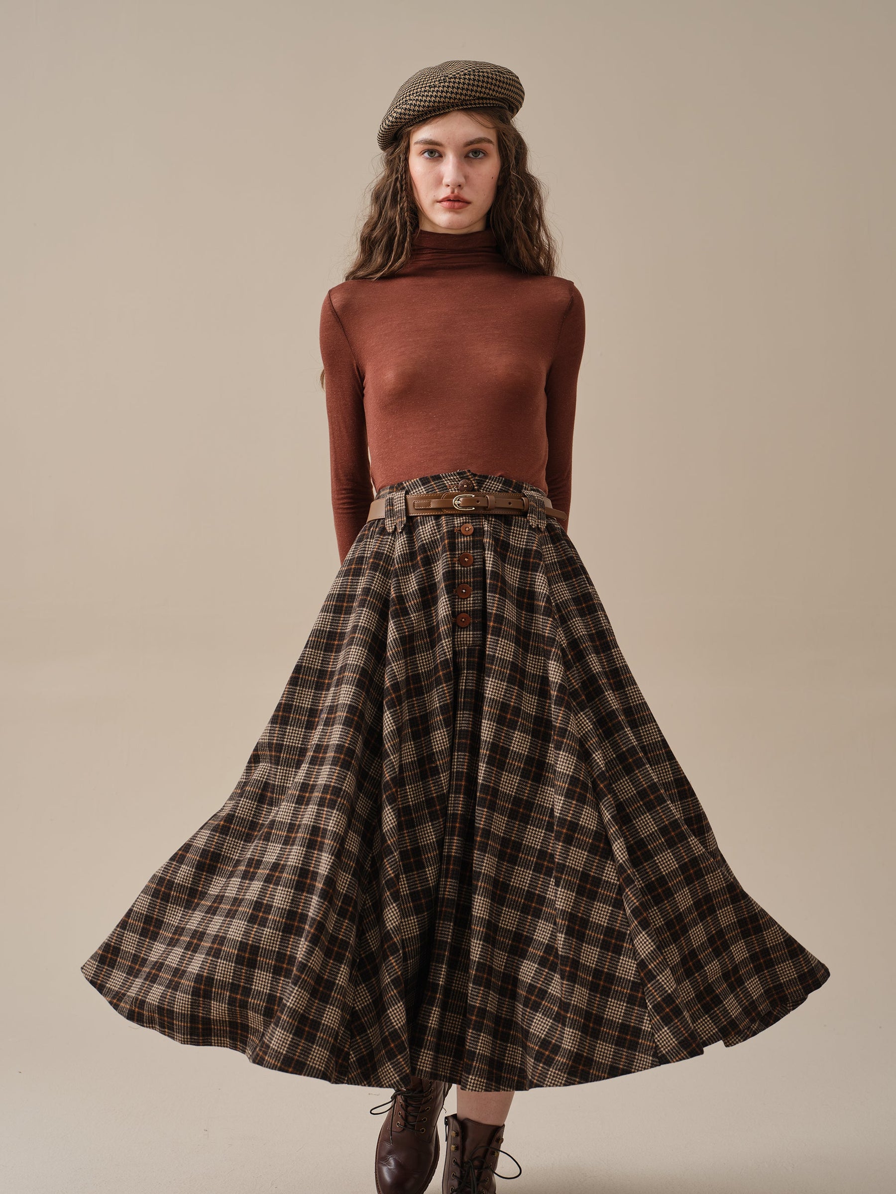 Norma 16 | Front buttoned wool skirt – Linennaive