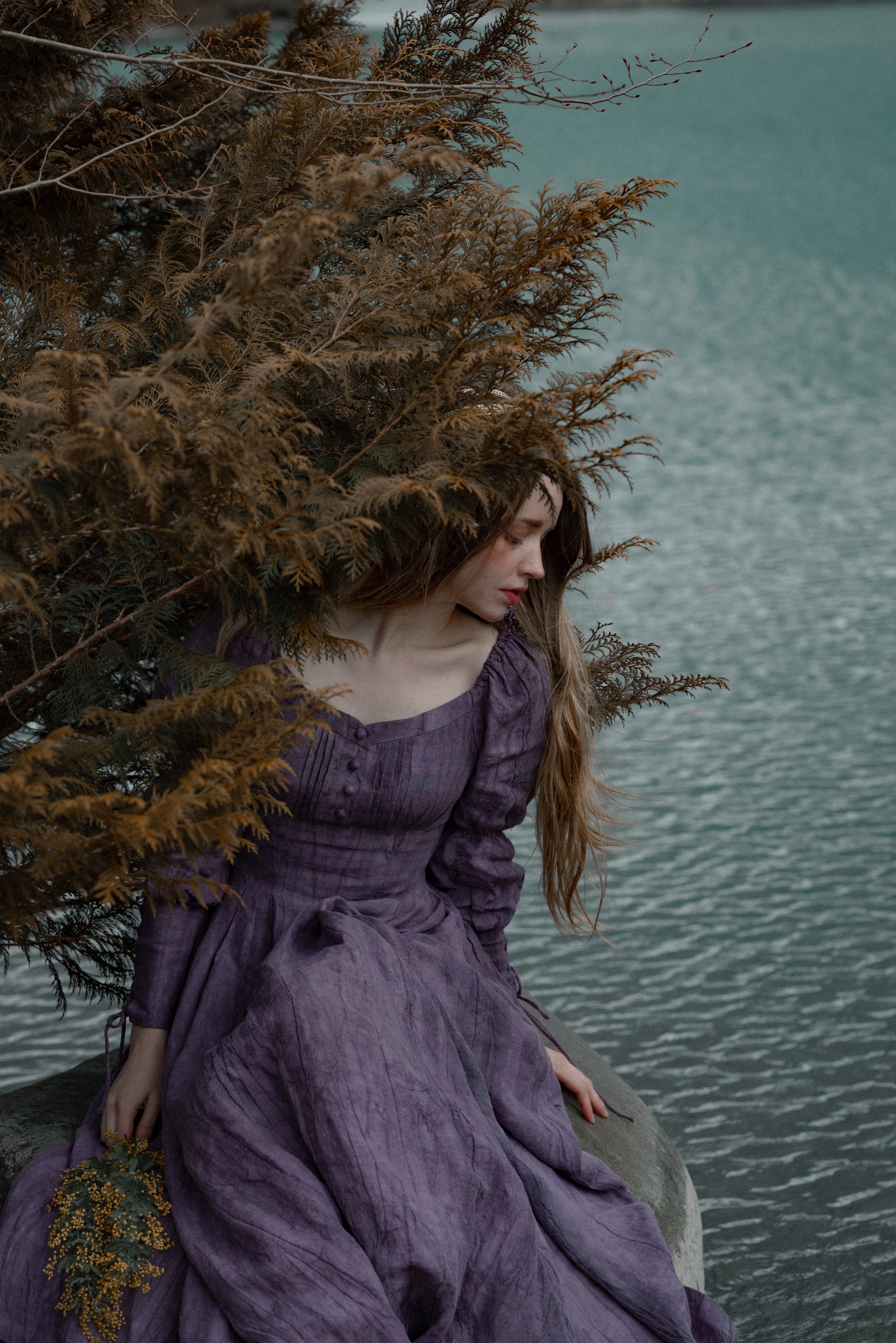 PHOENIX 24 | REGENCY LACE-UP LINEN DRESS – Linennaive