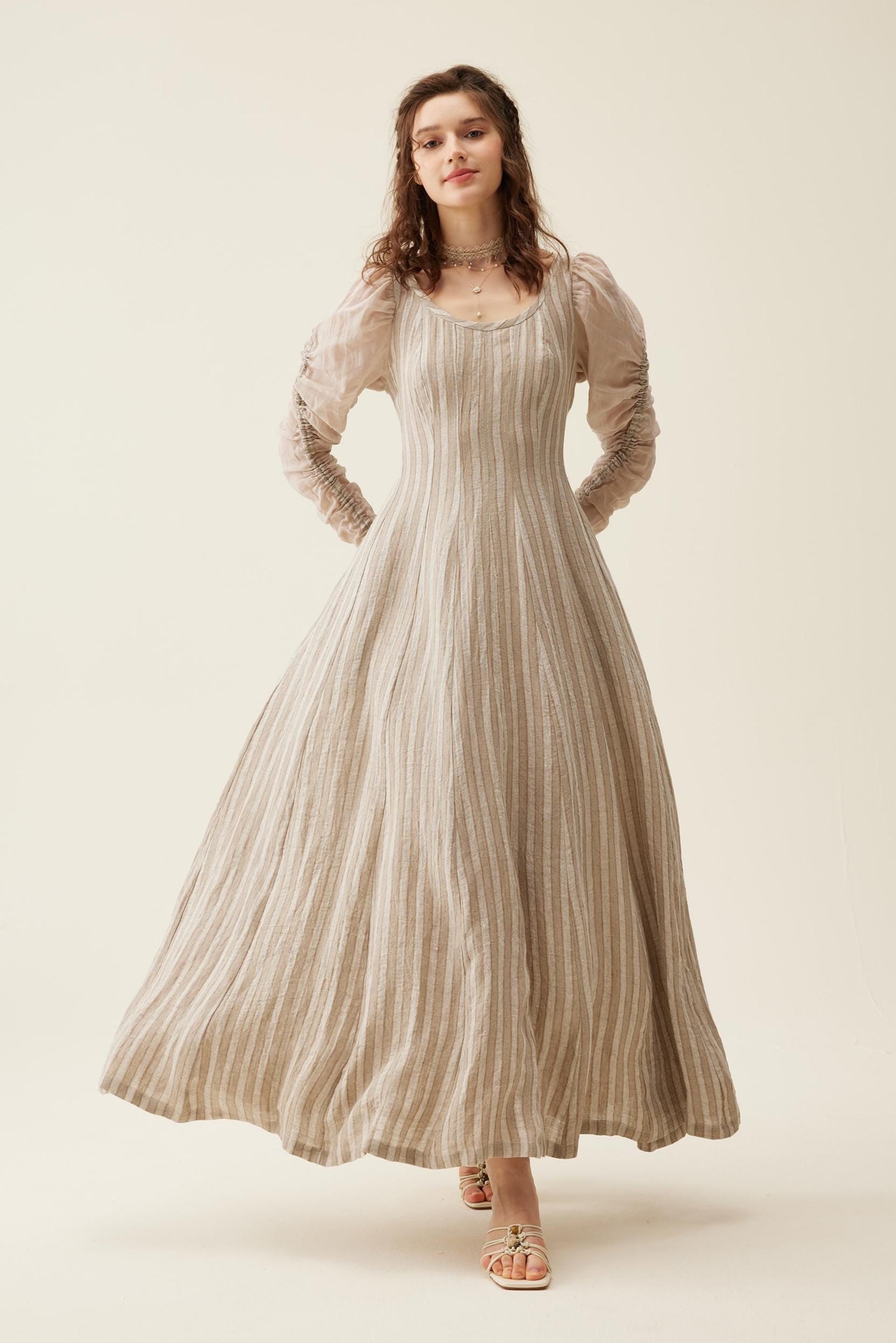 Crystal 17 | Victorian maxi linen dress – Linennaive