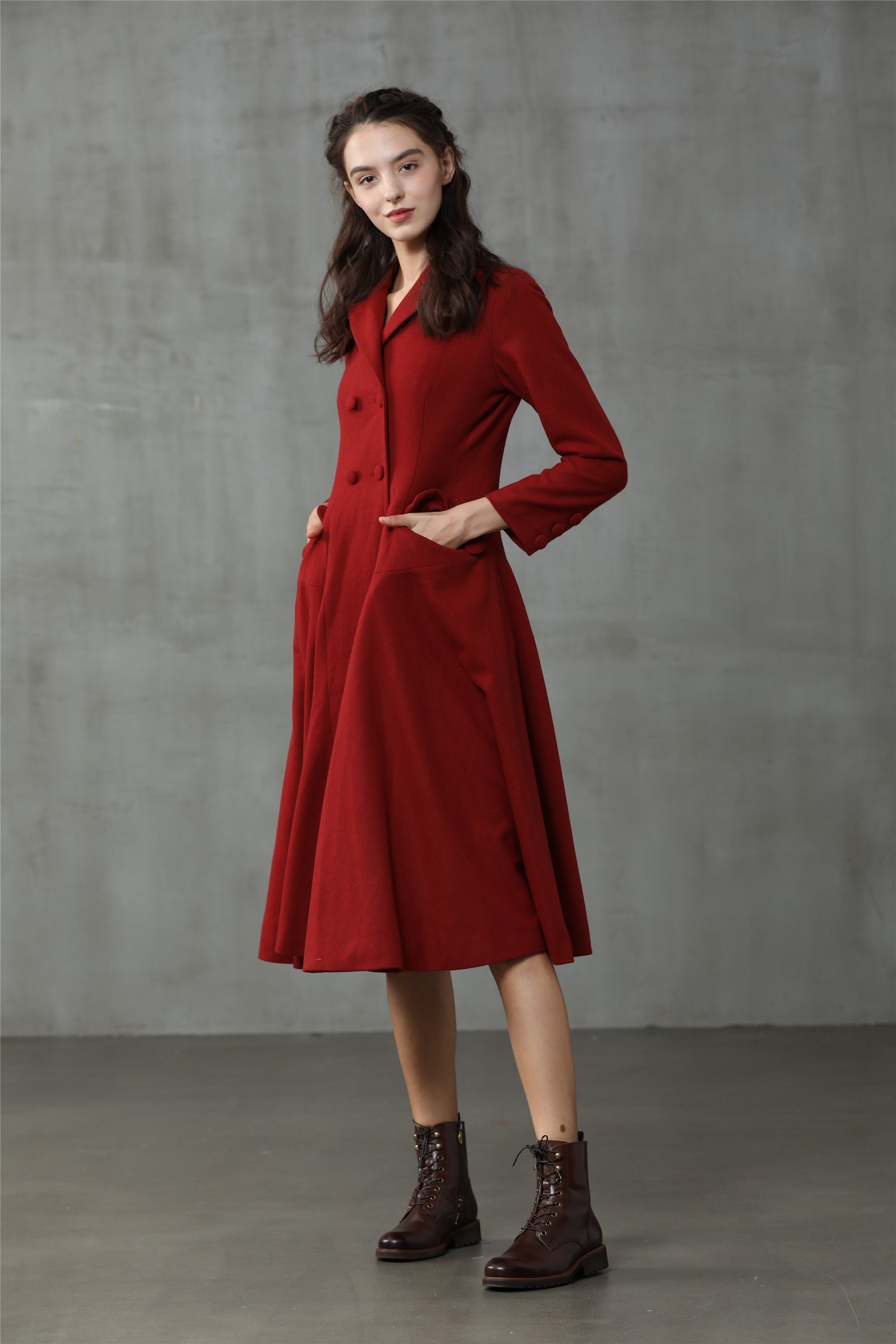 Roman Holiday 2020 | Red Wool Coat Jacket – Linennaive