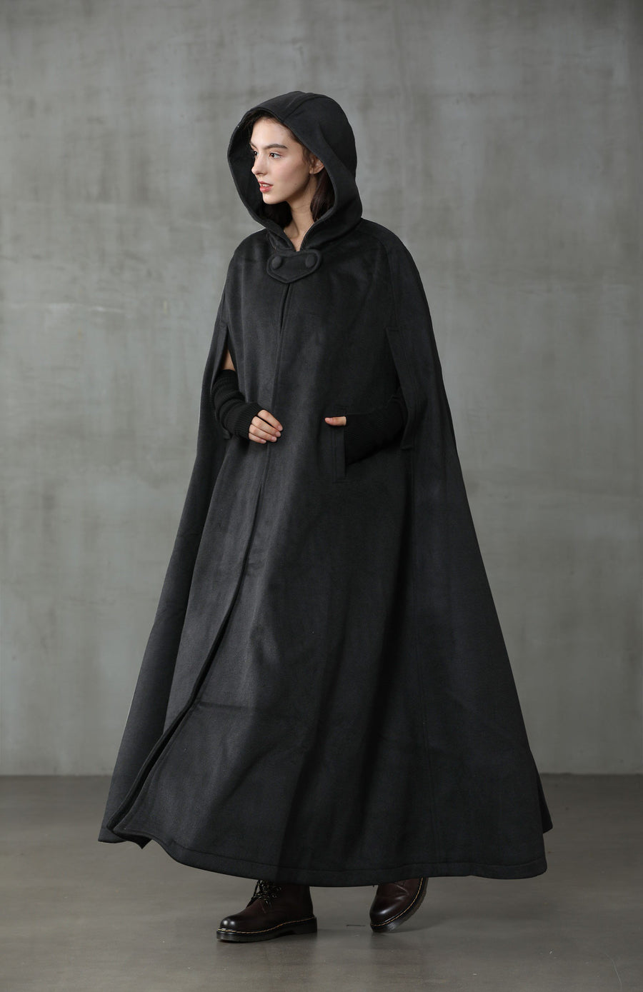 Maxi Hooded Wool Coat Cloak (8 Colors) – Linennaive