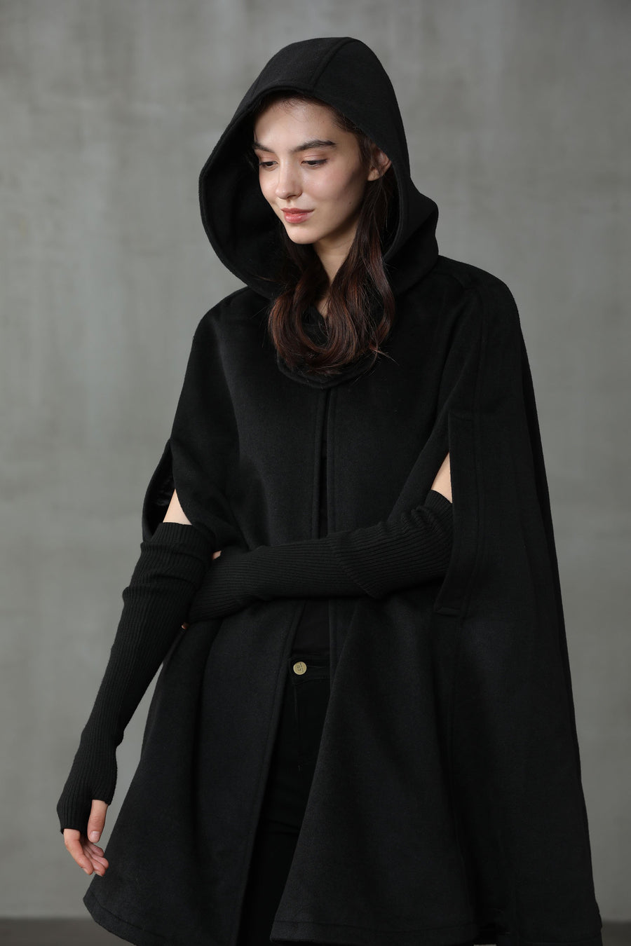 Maxi Hooded Wool Coat Cloak (8 Colors) – Linennaive