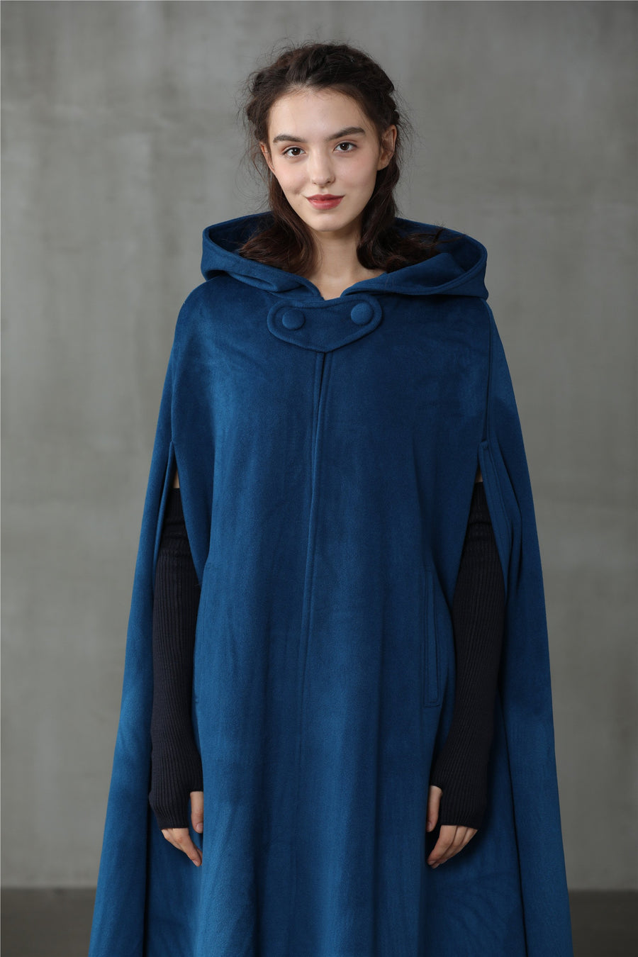 Maxi Hooded Wool Coat Cloak (8 Colors) – Linennaive
