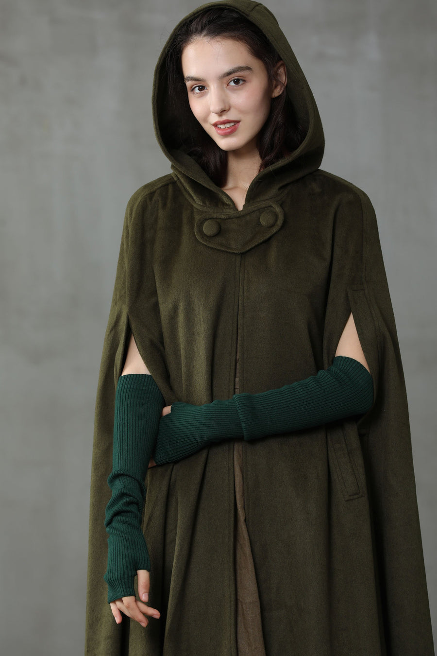 Maxi Hooded Wool Coat Cloak (8 Colors) – Linennaive