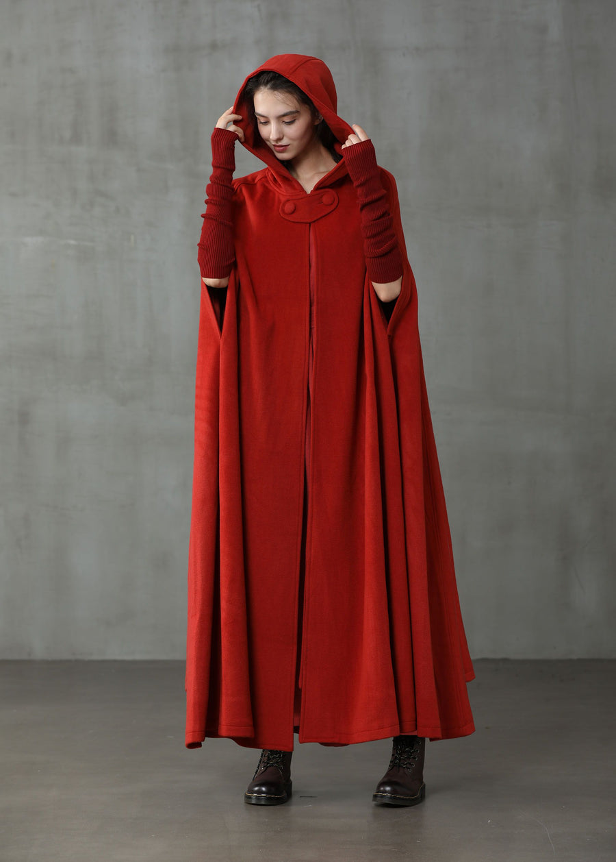 Maxi Hooded Wool Coat Cloak (8 Colors) – Linennaive