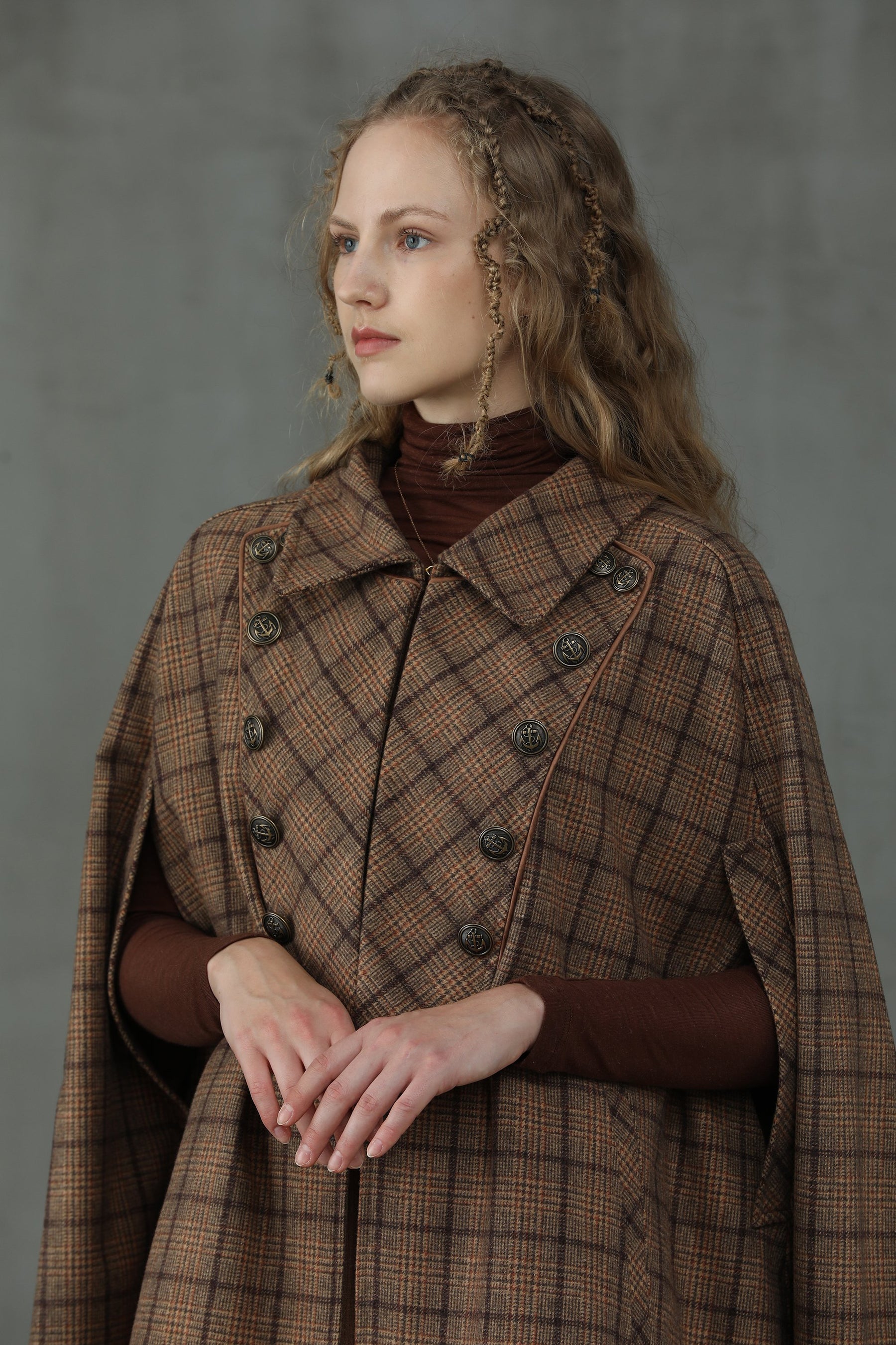 Sensibility 13 | tartan wool cape coat – Linennaive