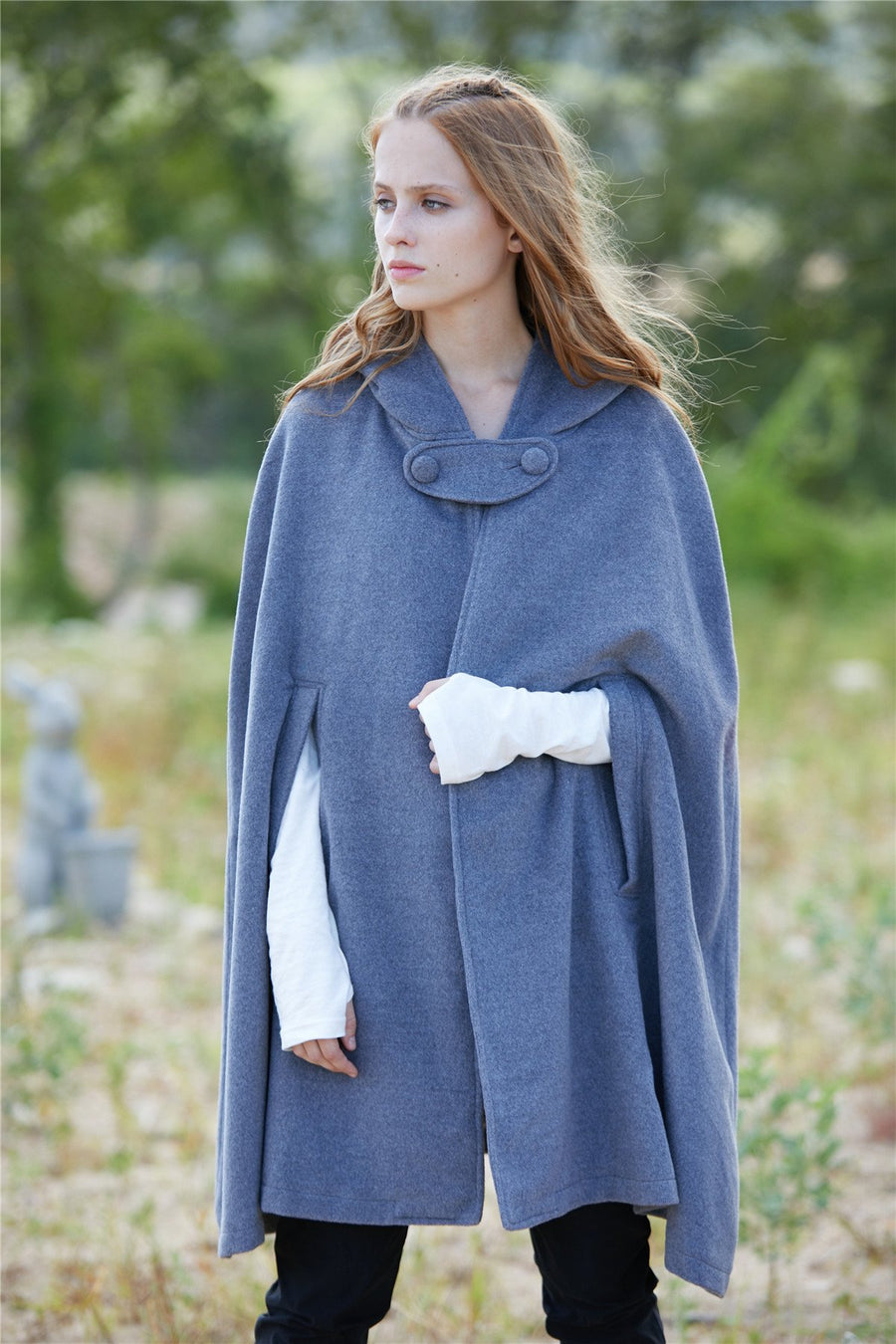Maxi Hooded Wool Coat Cloak (8 Colors) – Linennaive