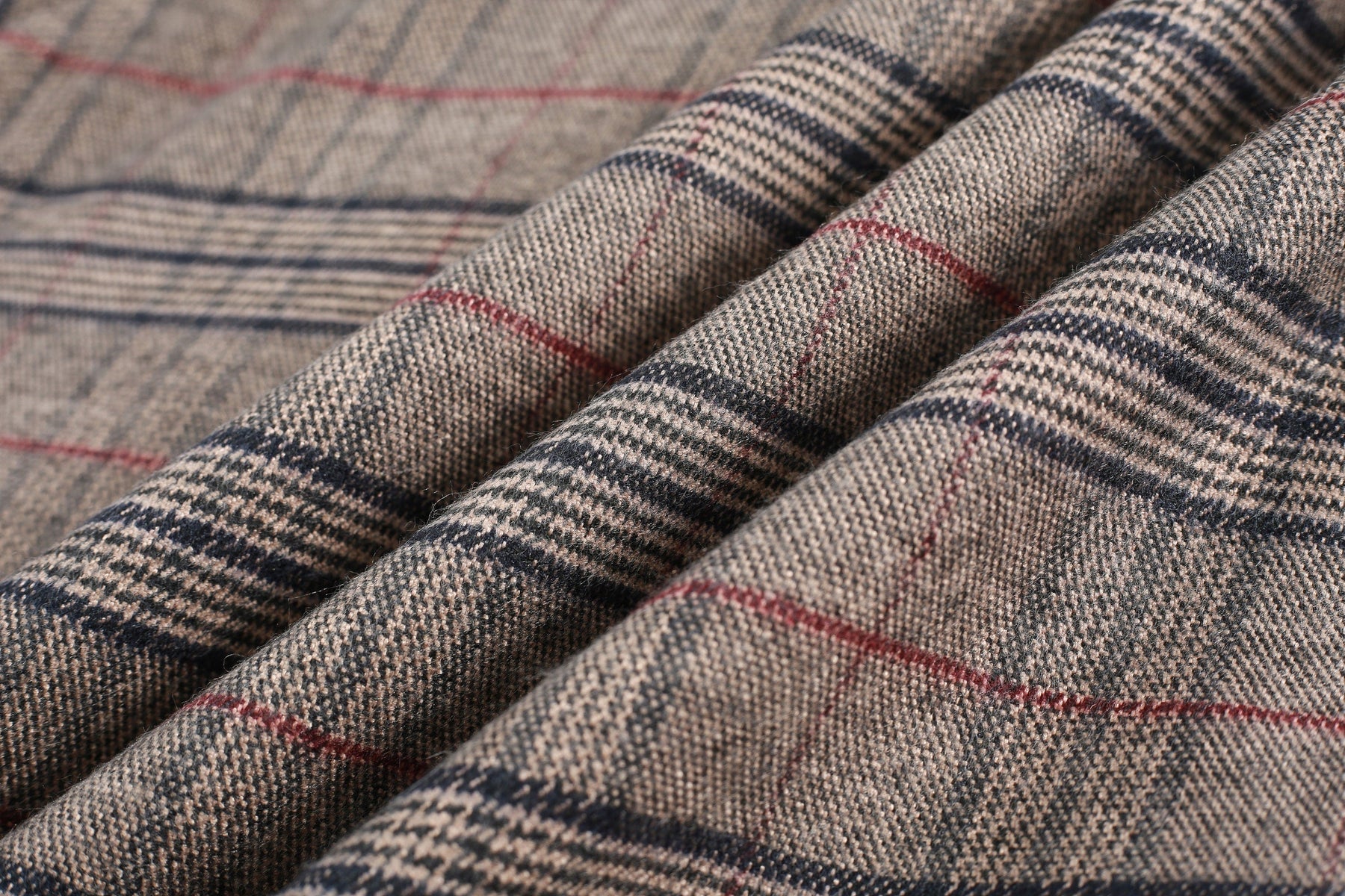 the Great Perhaps 2 | Tartan Wool Skirt in brown – Linennaive